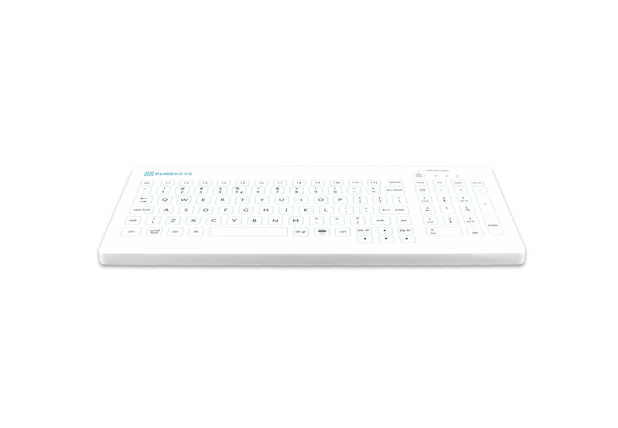 Medical keyboard compact FA - Purekeys.com
